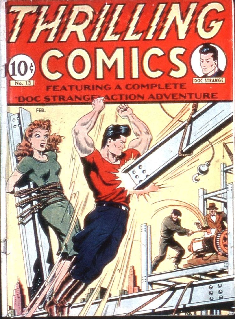 Sleepy Comics - Woman in Red in Thrilling Comics #13 KO, wake up